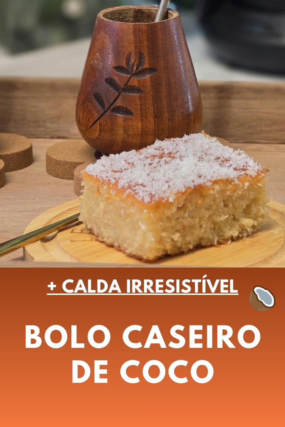 Bolo Caseiro de Coco fofinho e molhadinho que derreta na boca